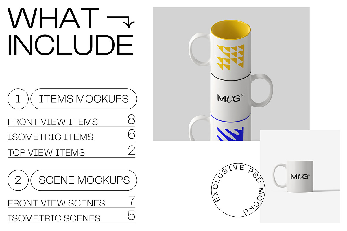 (28 PSD) Mug mockups creator, a Cups & Container Mockup by Creatoom