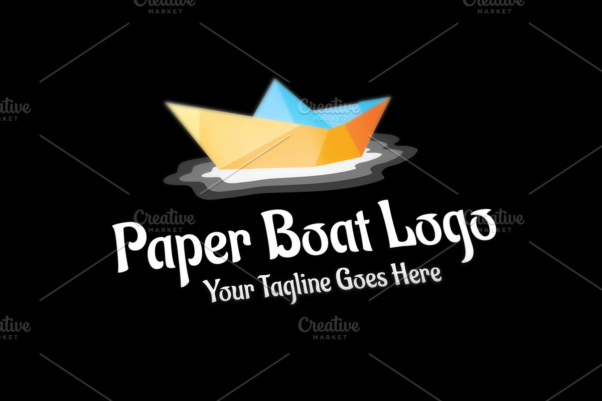 Paper Boat Logo, a Branding & Logo Template by Kaushal Jangid