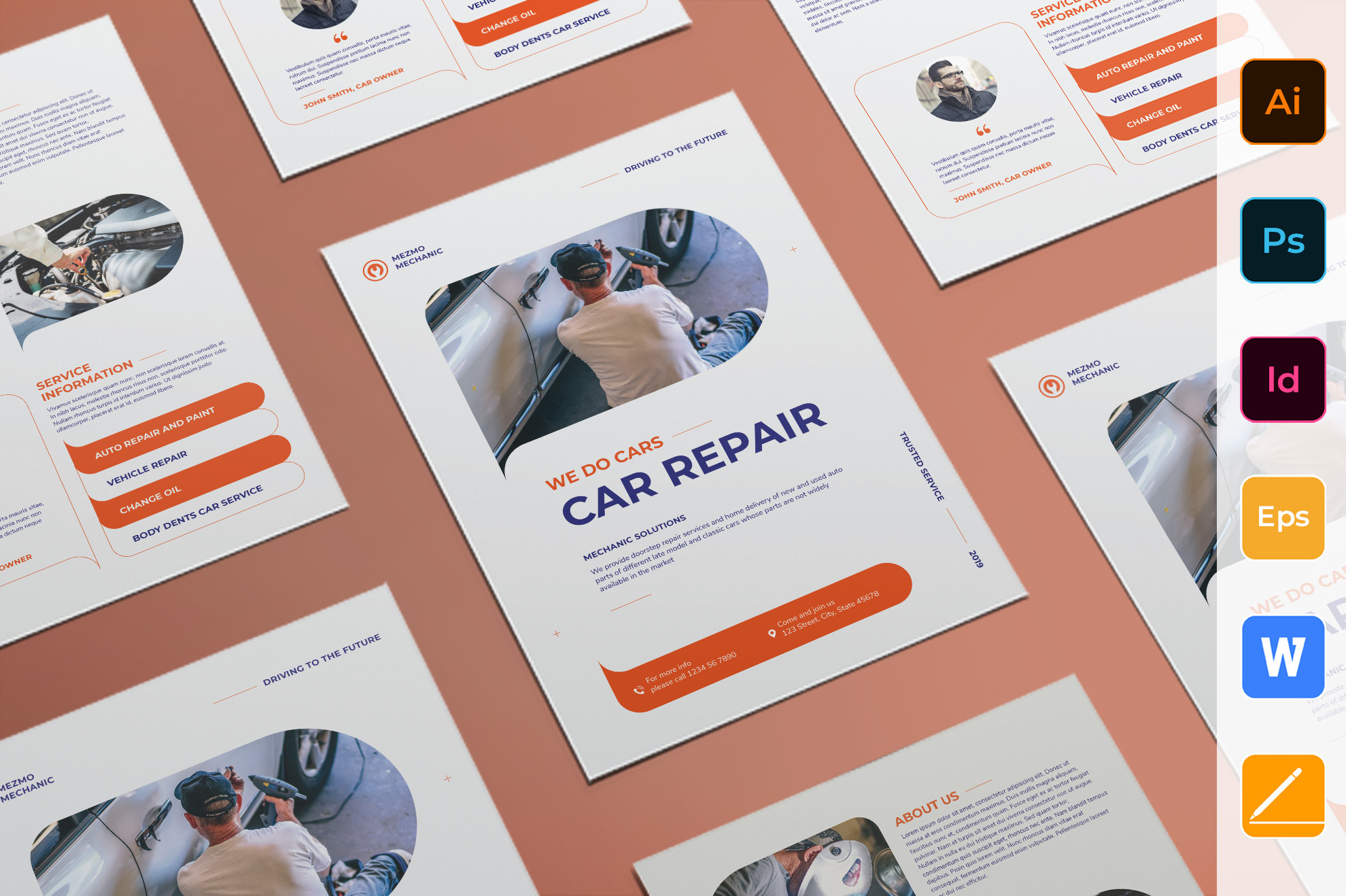 Car Repair Flyer, a Flyer Template by TemplatesNow!