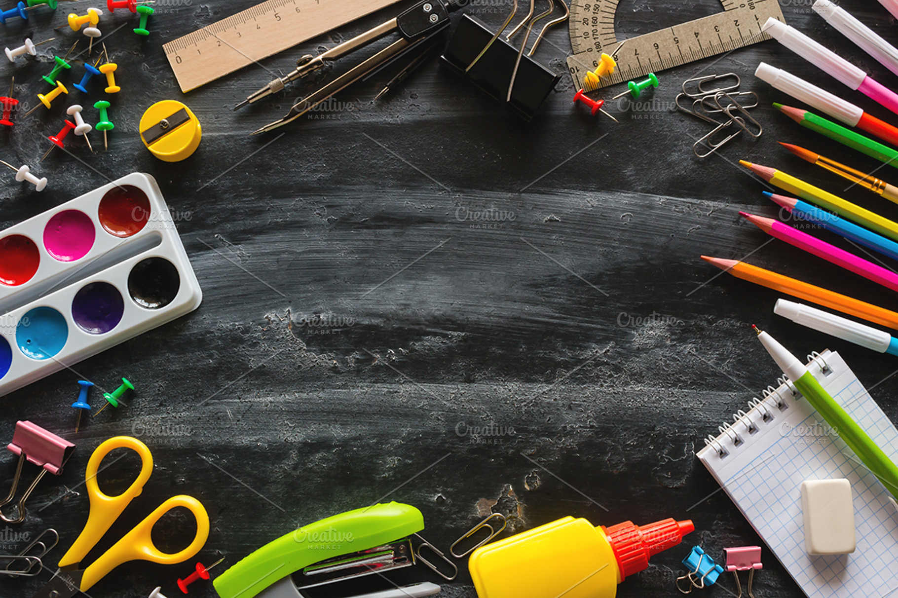 school supplies mockup, a School & Education Photo by itakdalee