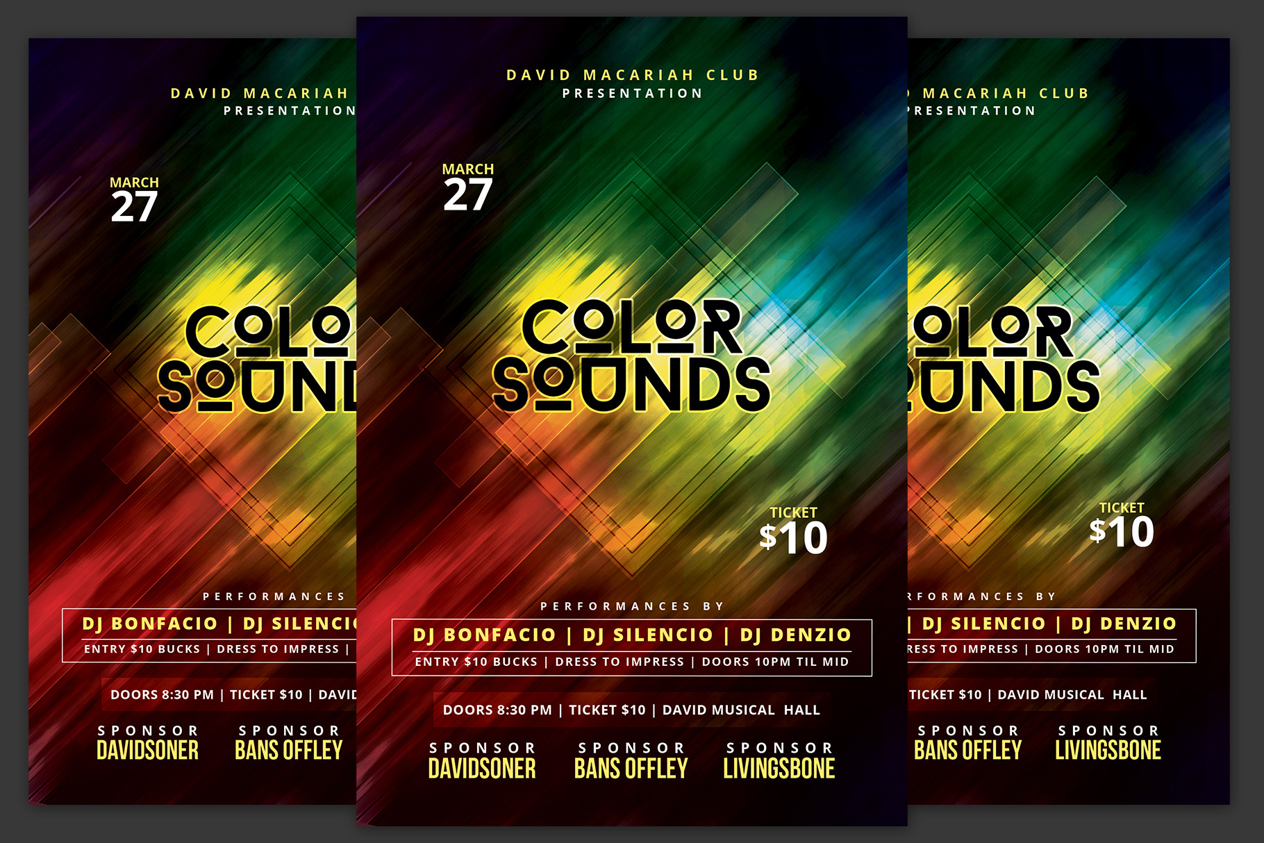 Color Sounds Flyer, a Flyer Template by KiraYamato Design Studio