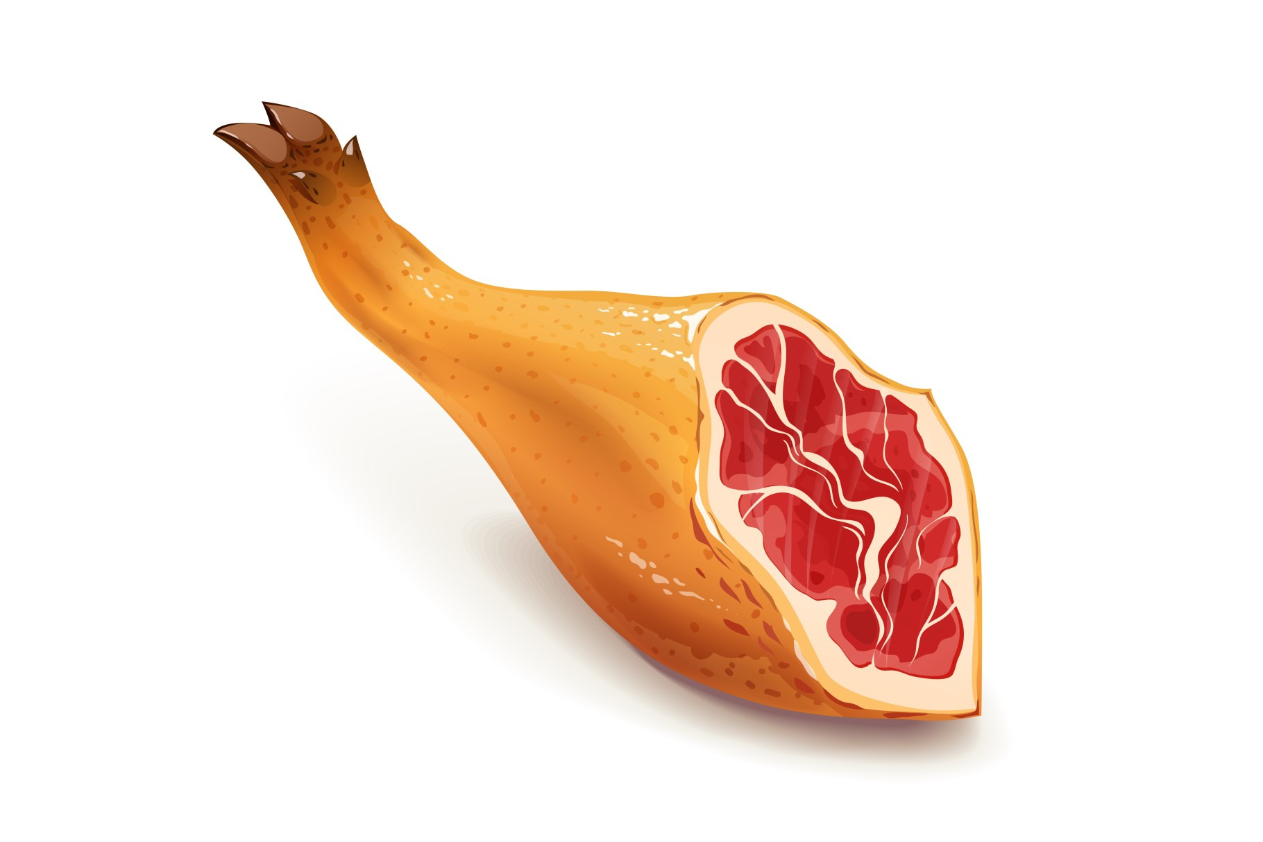Jamon. Hamon. Traditional Spanish, an Animal Illustration by Aleksangel