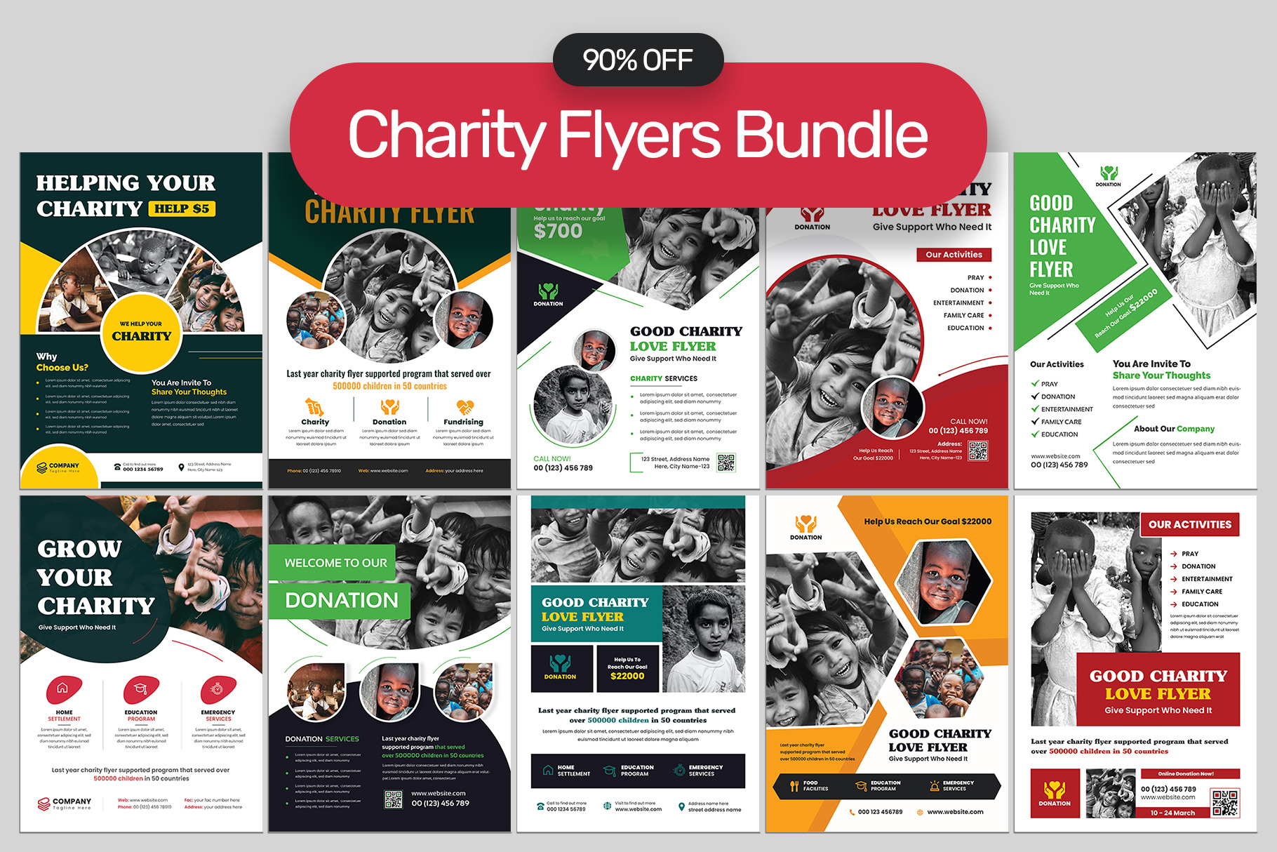 Charity Flyers Bundle | Creative Market
