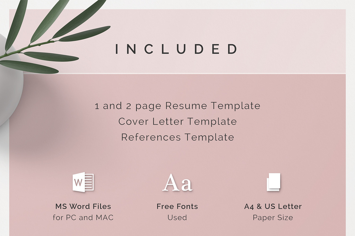 Word Resume & Cover Letter Template, a Resume Template by DemeDesign ...