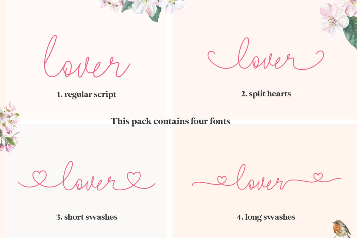 Lovers Script Font Family, a Script Font by Salt & Pepper Designs