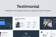 Web Testimonial Section Template, a Landing Page Template by Kreativ Space