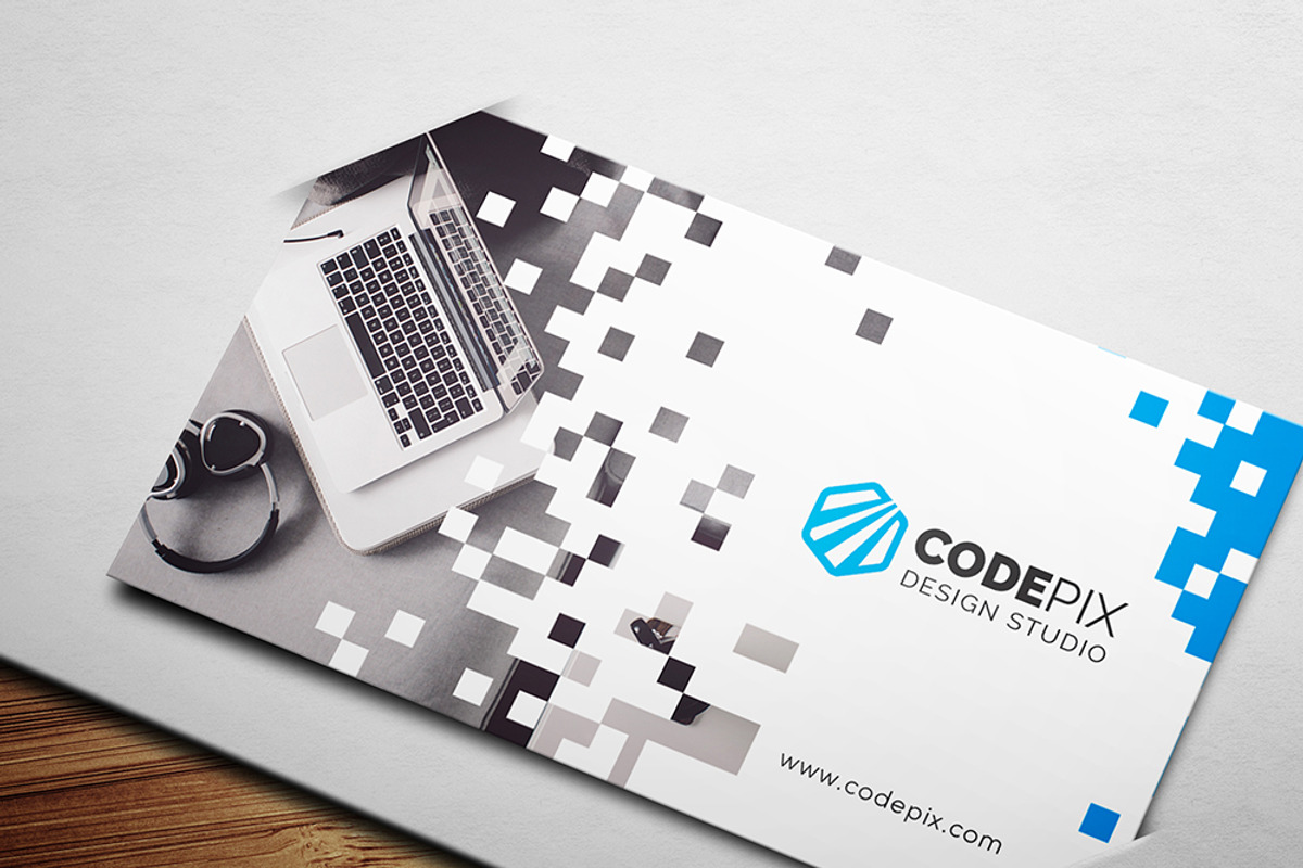 Pixel Business Card, a Business Card Template by GenerousArt