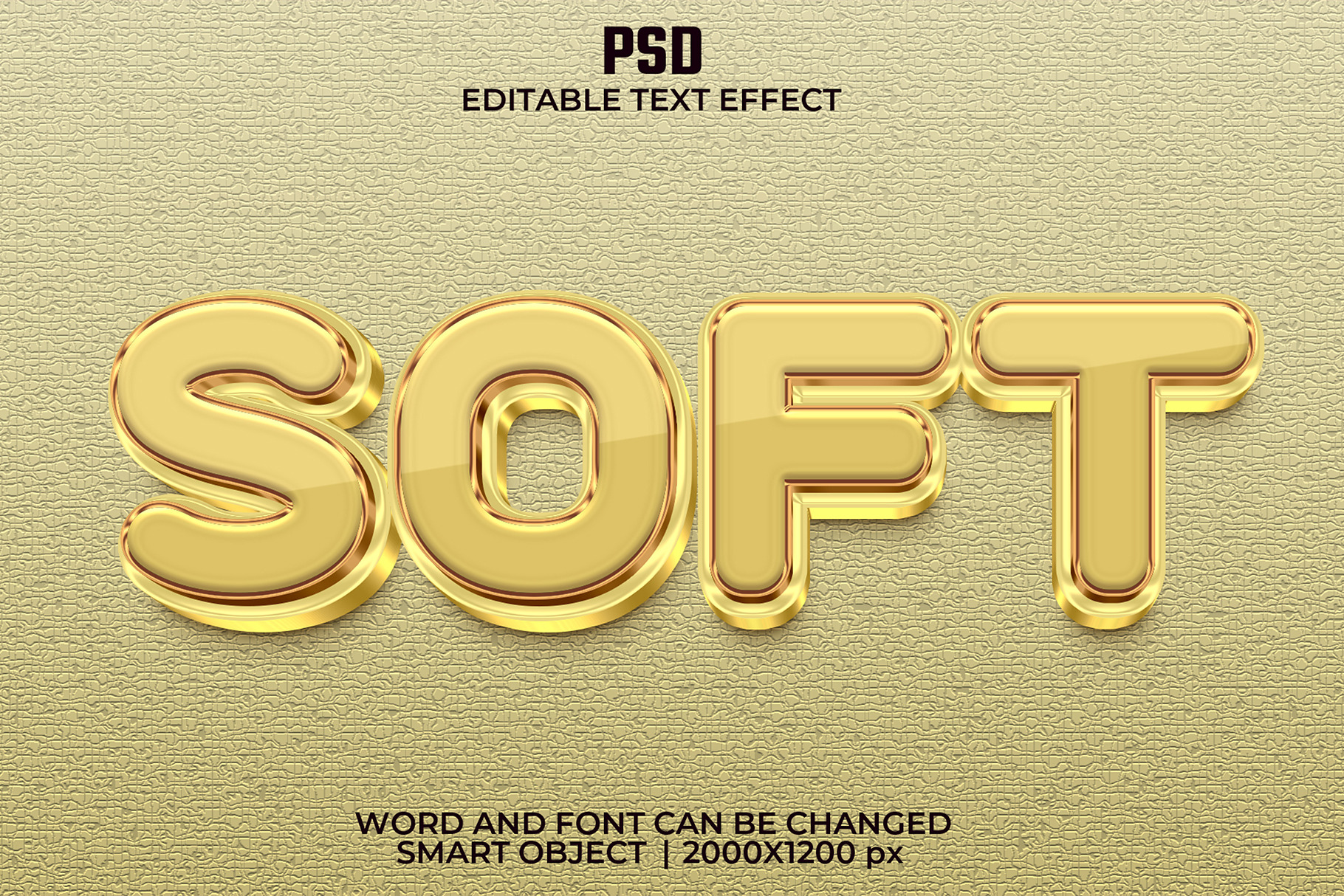Soft luxury 3d Editable Text Effect, a Layer Style Add-On by bdrobin ...