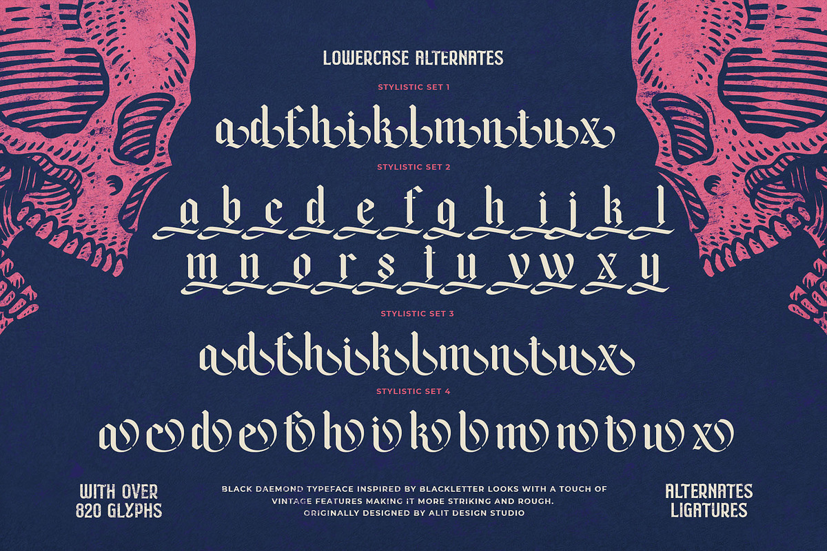 Black Deamond Typeface, a Blackletter Font by alit design