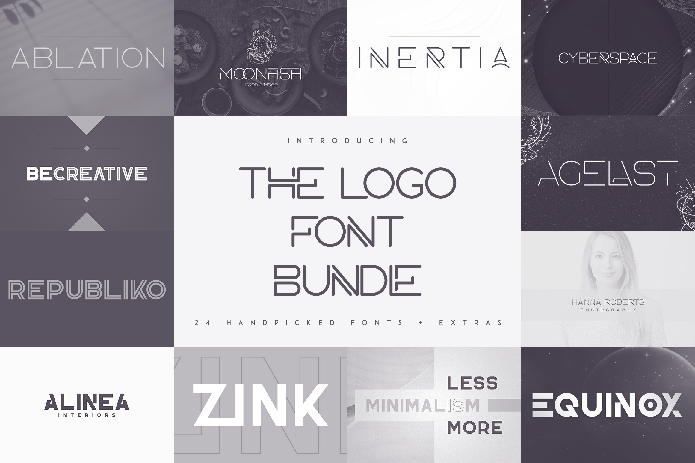 The Logo Font Bundle - 24 fonts, a Sans Serif Font by VP Fonts