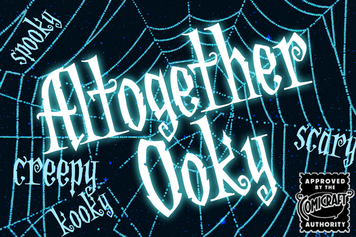 Altogether Ooky - creepy spooky font, a Font by Comicraft Fonts