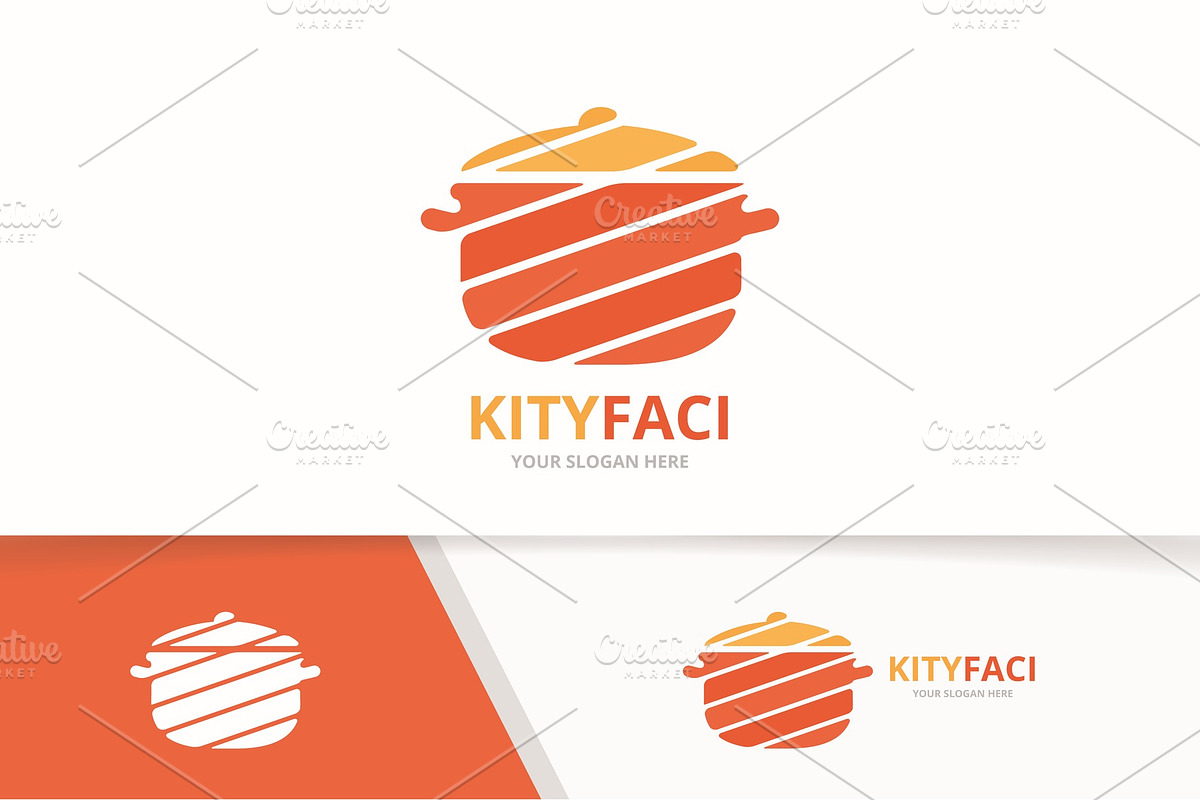 Vector pot logo combination., a Branding & Logo Template by GraphiShop