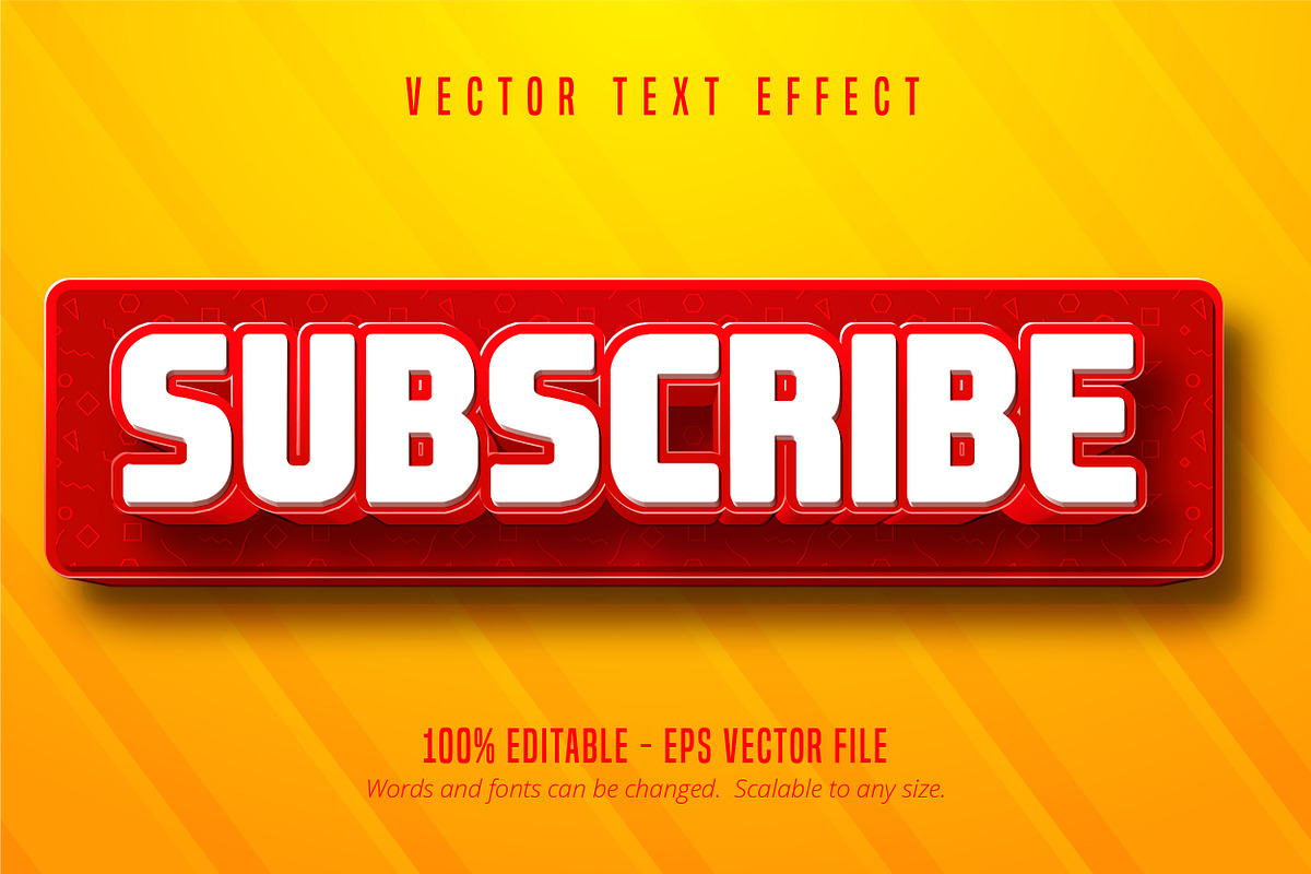 Subscribe Button Text Effect A Brushes And More By Designvectx