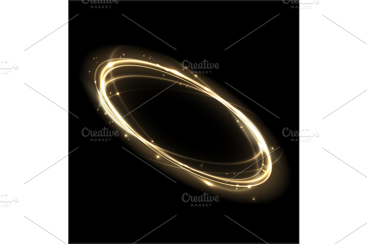 Glow Light Lines Round, a Decorative Illustration by More Shop ...