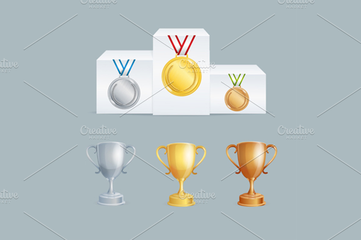 Sport Awards Set. Vector, an Illustration by More Shop | Creative Market