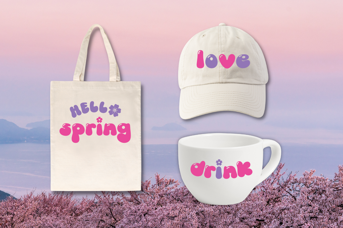 Cherry Blossom Cute Display Font, a Sans Serif Font by Babymimiart