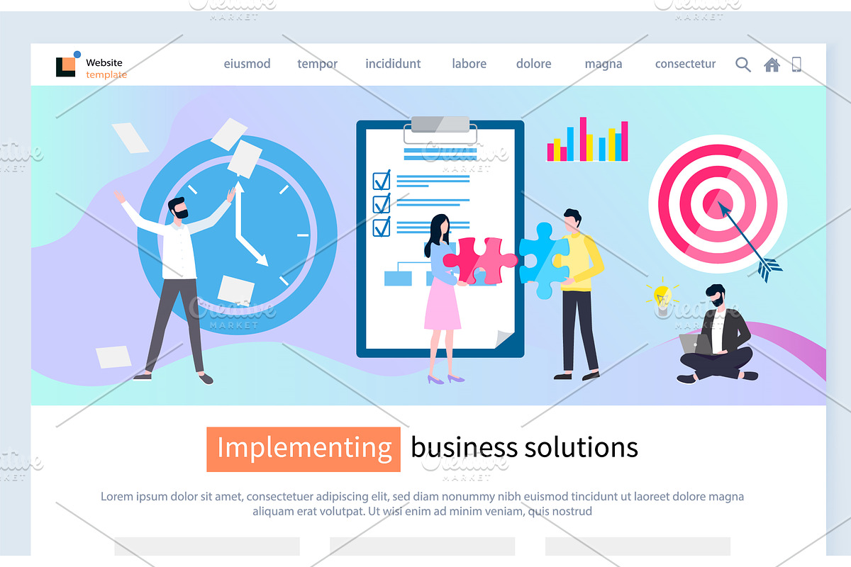 Implementing Business Solution, a Person Illustration by robuart ...
