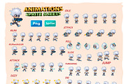 Scientist 2D Game Character Sprites, an Illustration by DionArtworks