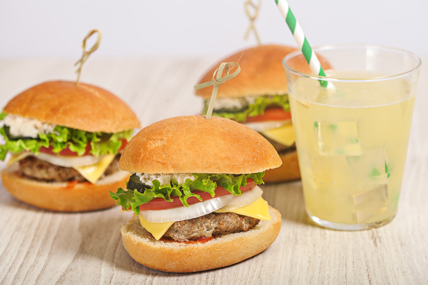 Fresh mini burger served meal featuring beef, bun, and burger, a Food ...