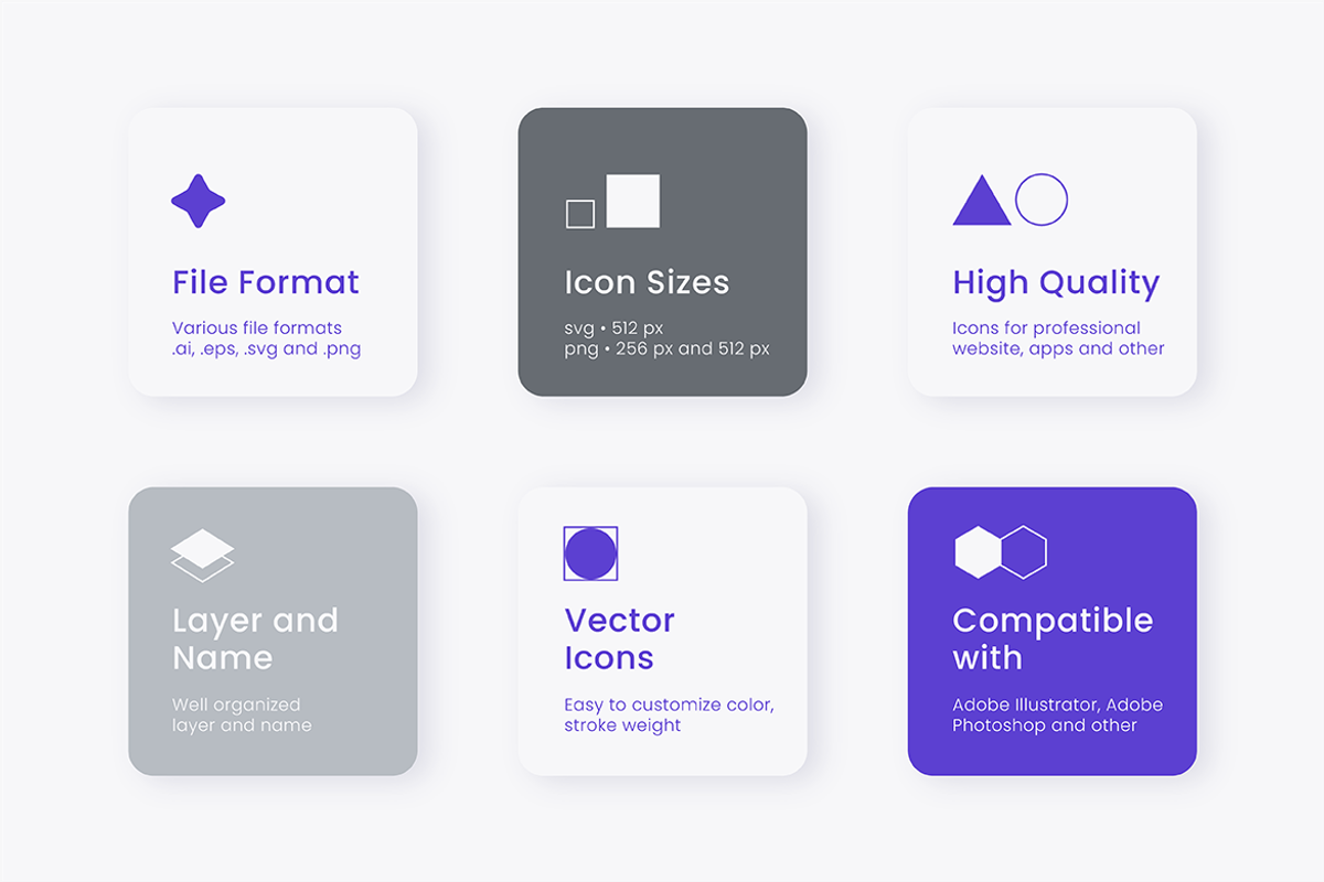 150 icons for Application