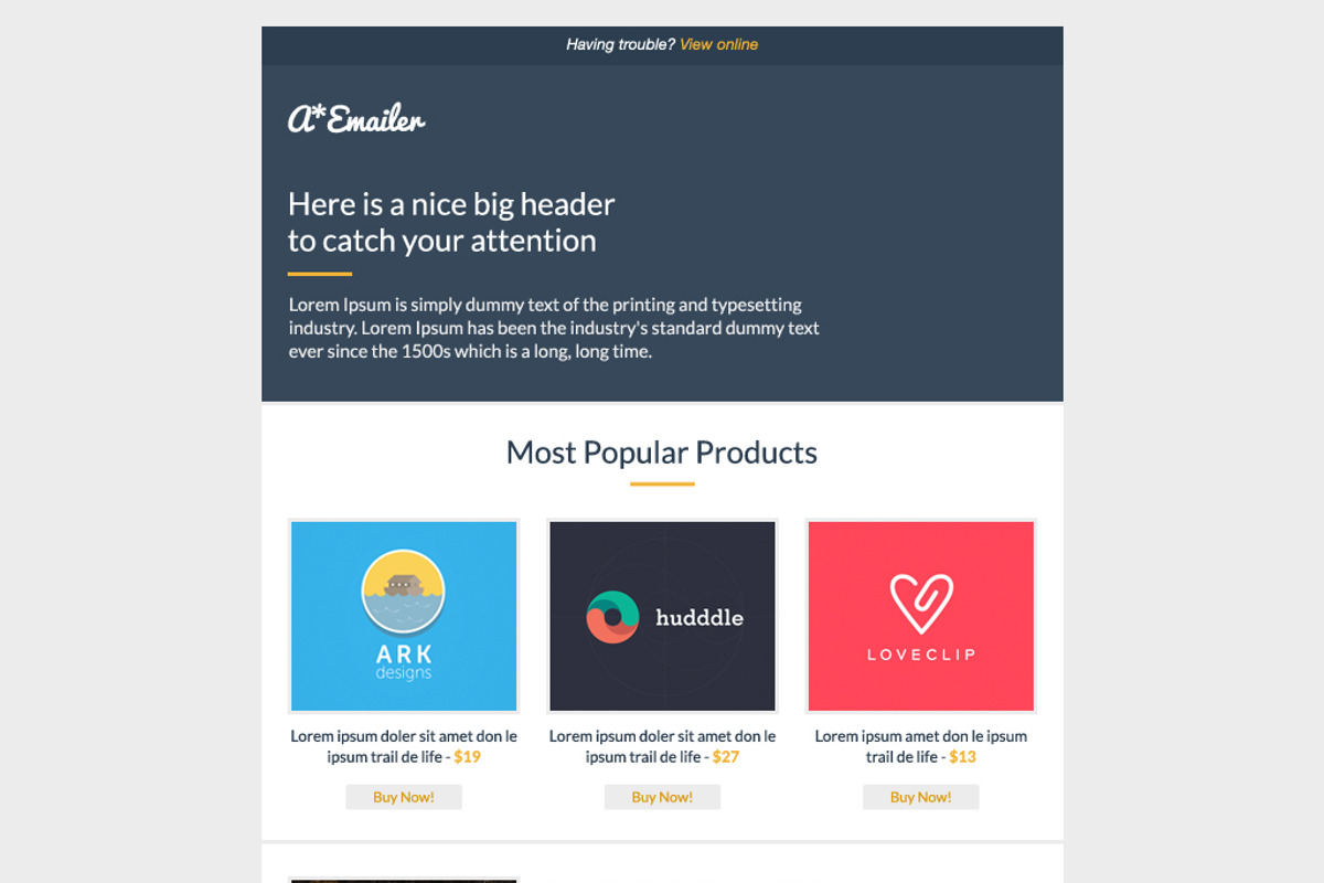 A* Email Template - PSD, an Email Template by Jurassic Themes