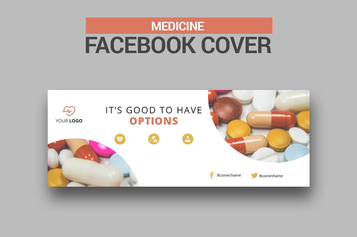 Medicine Facebook Cover, a Social Media Template by UNIK Agency