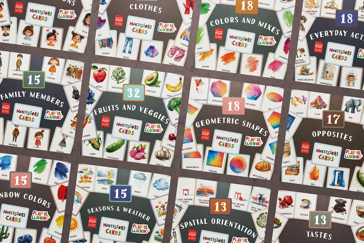 Educational Basics Cards Bundle