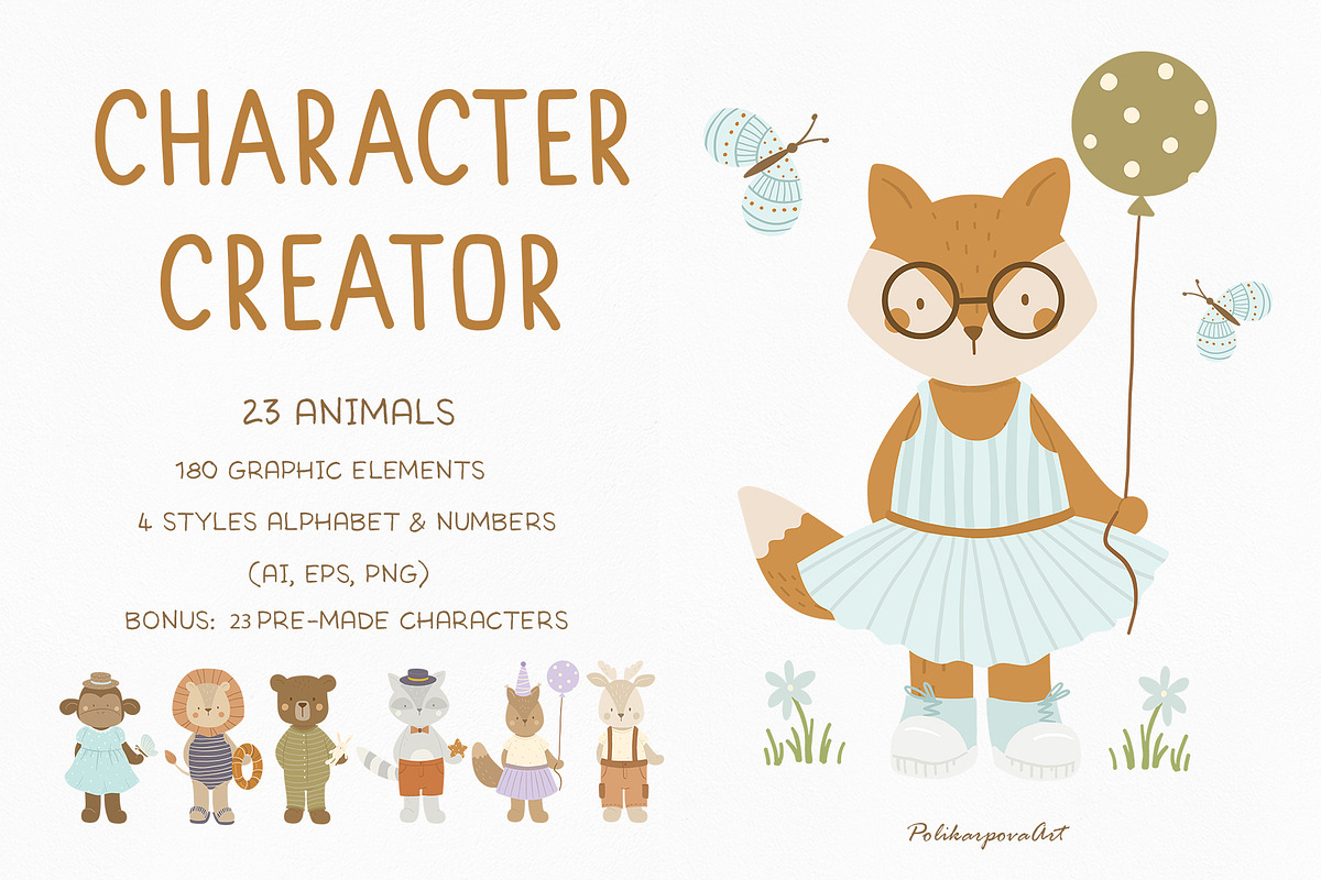 Character Creator Animals for kids
