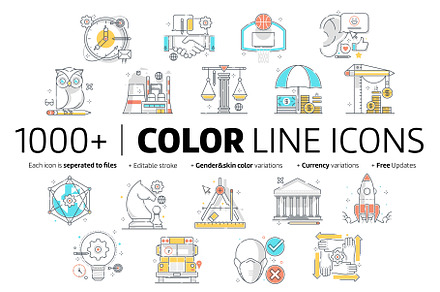 Bold Line Icons | Outline Icons ~ Creative Market