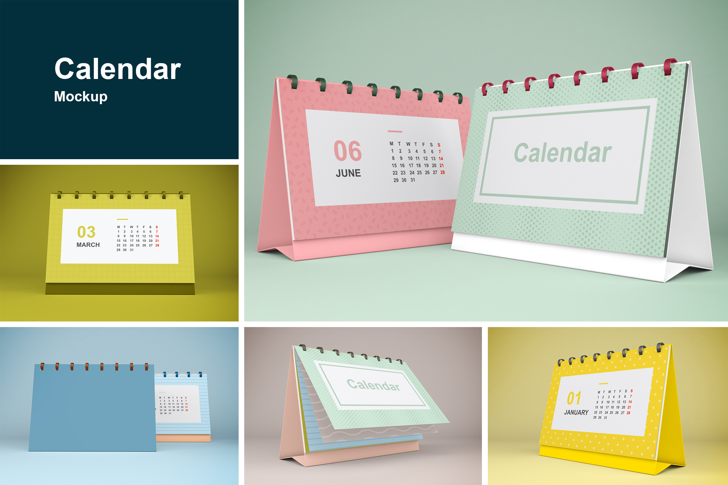 Calendar Mockup, a Product Mockup by Qaleb Studio