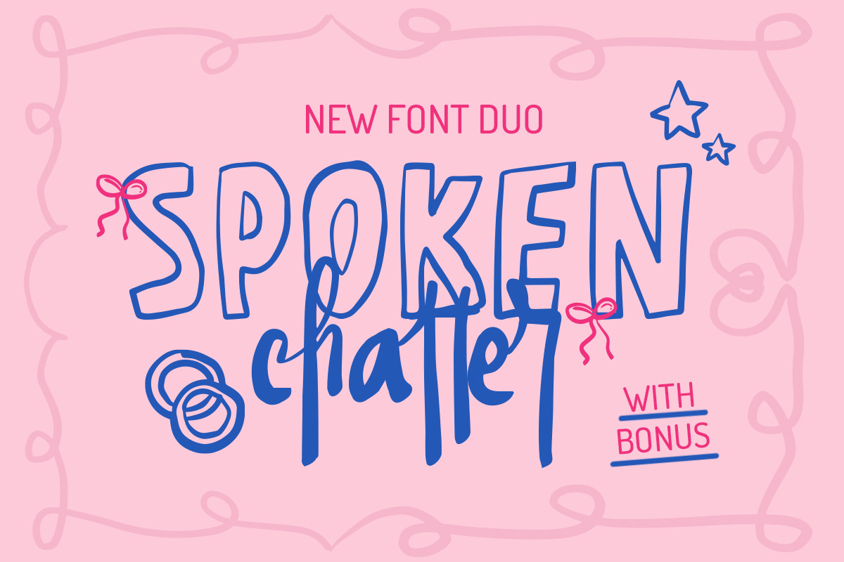 Spoken Chatter Font Duo, a Handwritten Font by Sloulyfe | Creative Market