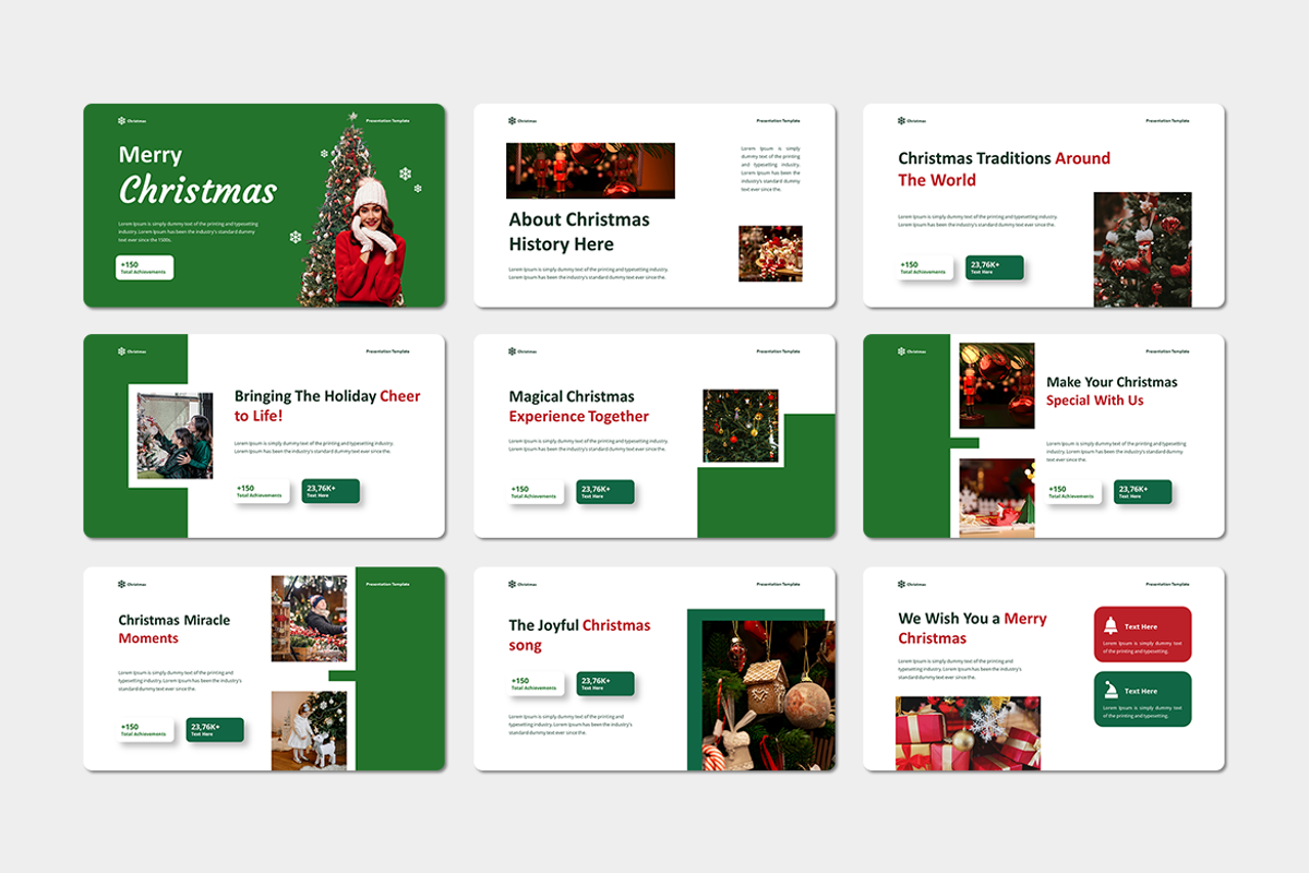 Merry Christmas - Google Slides, a Presentation Template by Iqsiart Studio