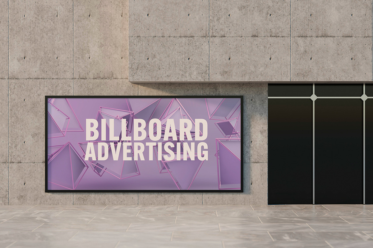 Concrete Wall Billboard Mockup