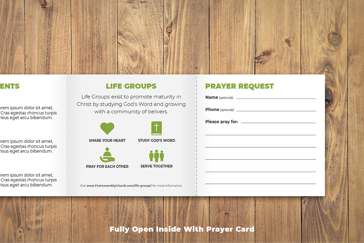 Church Bulletin (Tri-Fold), a Brochure Template by Tyler Sanguinette