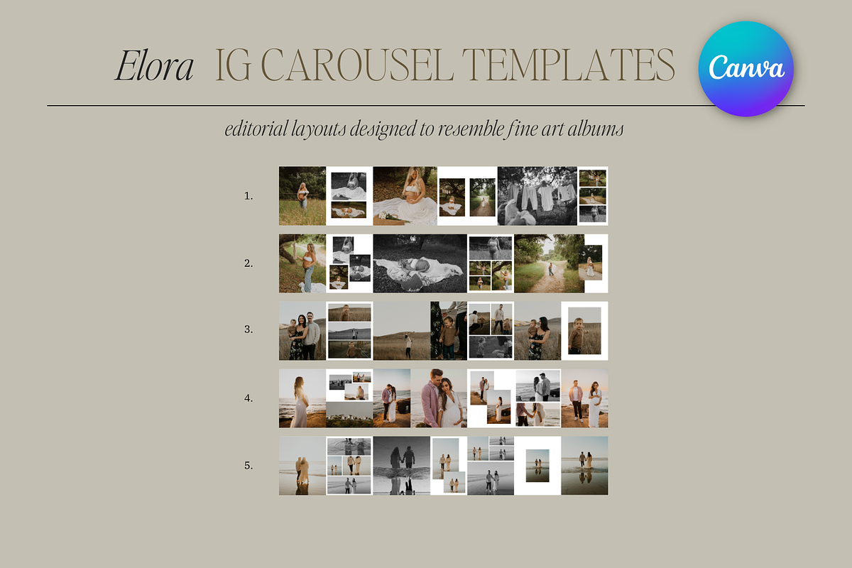 IG Carousel Templates for Canva | Creative Market