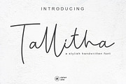 Tallitha a stylish handwritten font, a Script Font by alphArtype