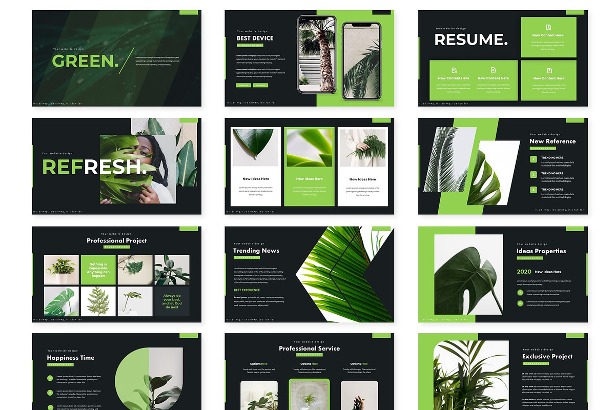 Green - Powerpoint Template, a Presentation Template by AQR Studio