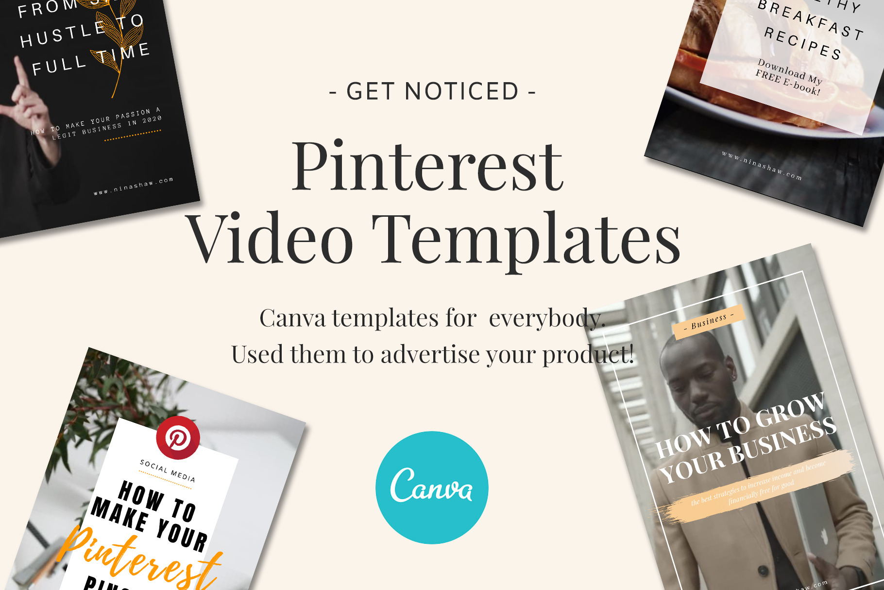 Canva Pinterest Video Templates, a Social Media Template by Nina Shaw ...