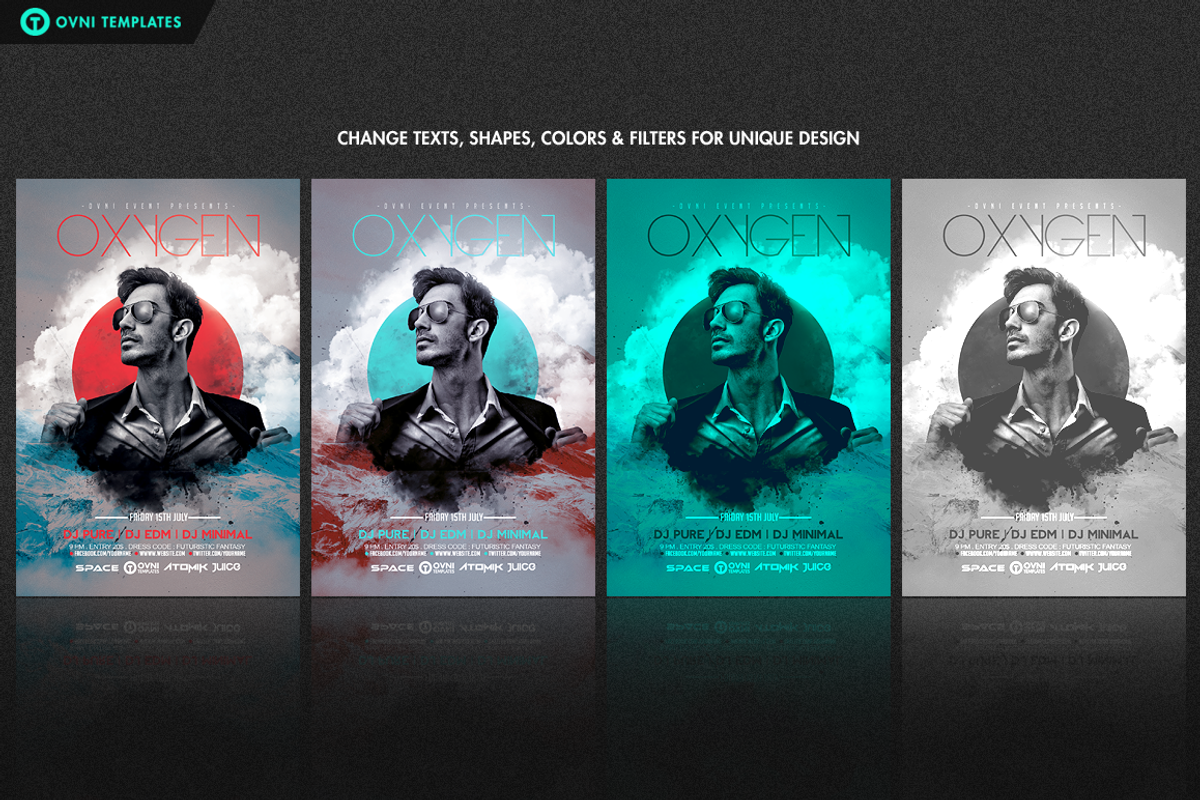 OXYGEN Flyer Template, a Flyer Template by OVNI-TEMPLATES