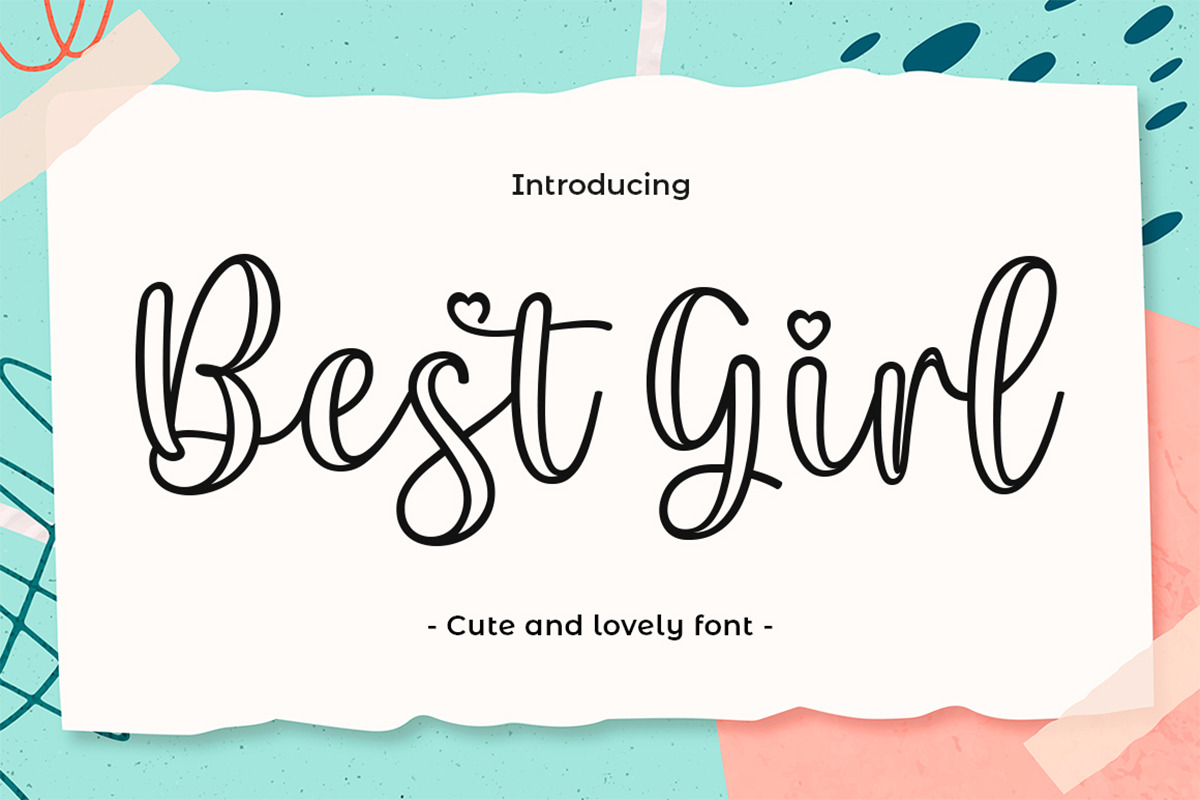 Best Girl Cute Script, a Script Font by Attract Studio | Creative Market