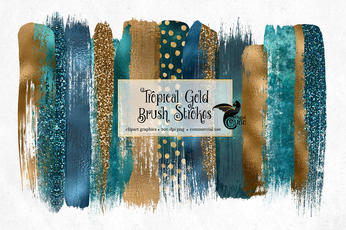 Tropical Brush Strokes, an Illustration by Digital Curio