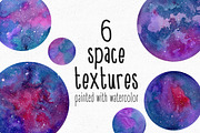 6 Watercolor Space Textures, a Texture Illustration by Vadim Fromm