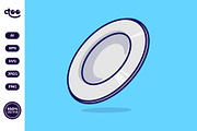 Plate cartoon vector illustration