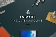 6 ANIMATED Hero/Header backgrounds, an iPad Mockup by Madebyvadim ...