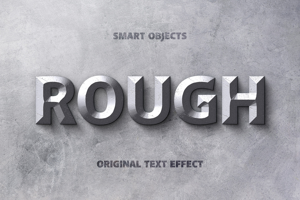 Rough Silver Steel Text Effect, a Layer Style Add-On by Design Squad