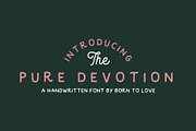 Pure Devotion - Typeface, a Handwritten Font by Born to Love