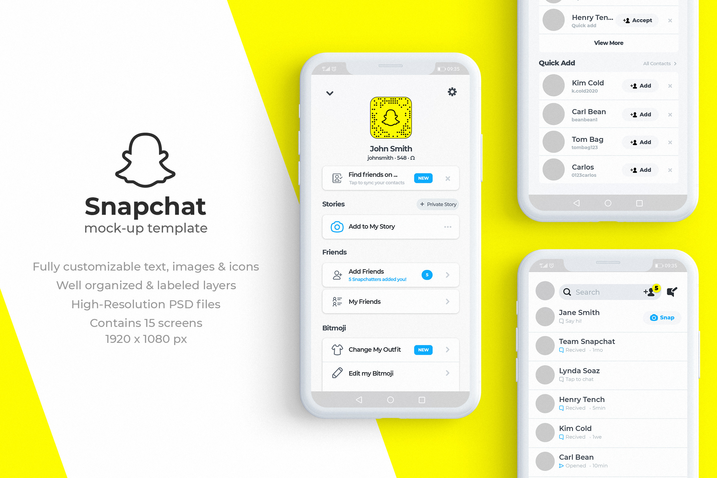 Snapchat Mobile Mockup Template, a Hat Mockup by eightonesix