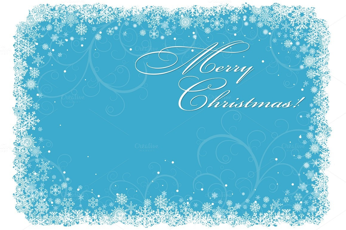 Blue Christmas Backgrounds. Vector., a Decorative Illustration by MSA ...