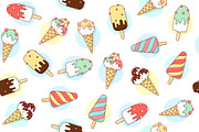 Seamless pattern with ice cream, a Pattern Graphic by Foxys Graphic