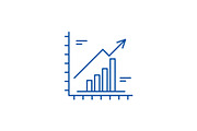 Growth chart line icon concept, a Finance Illustration by urban icon
